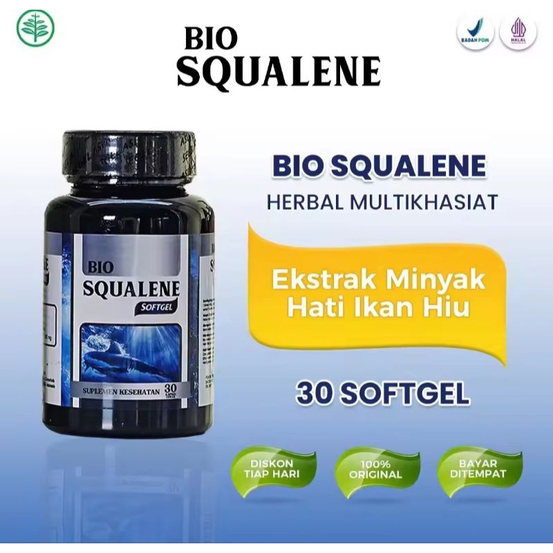 Jual BIO SQUALENE ORIGINAL 30 Softgel Ekstra Minyak Hati Ikan Hiu Multi ...