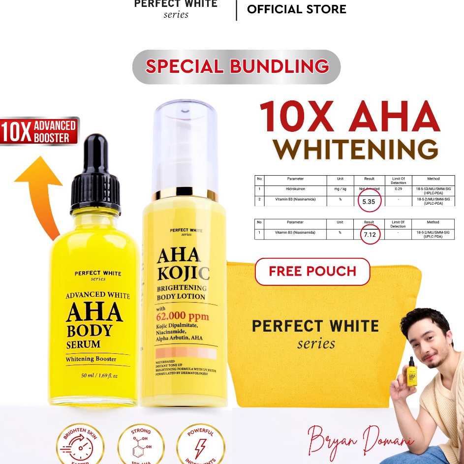 Jual PERFECT WHITE 1X Advanced AHA Body Serum Whitening Booster AHA ...