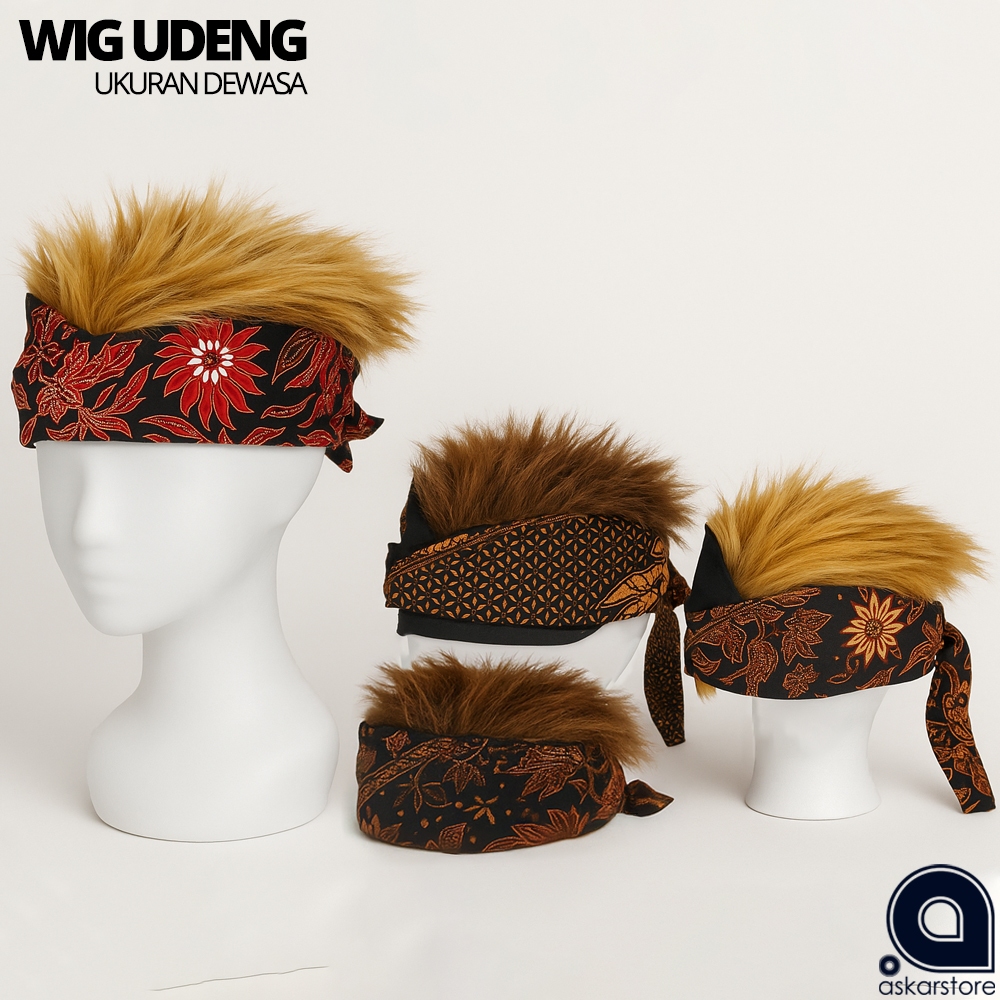 Jual WIG UDENG SUNDA DEWASA UNIK | Wig Totopong Adat untuk Kostum Pria ...
