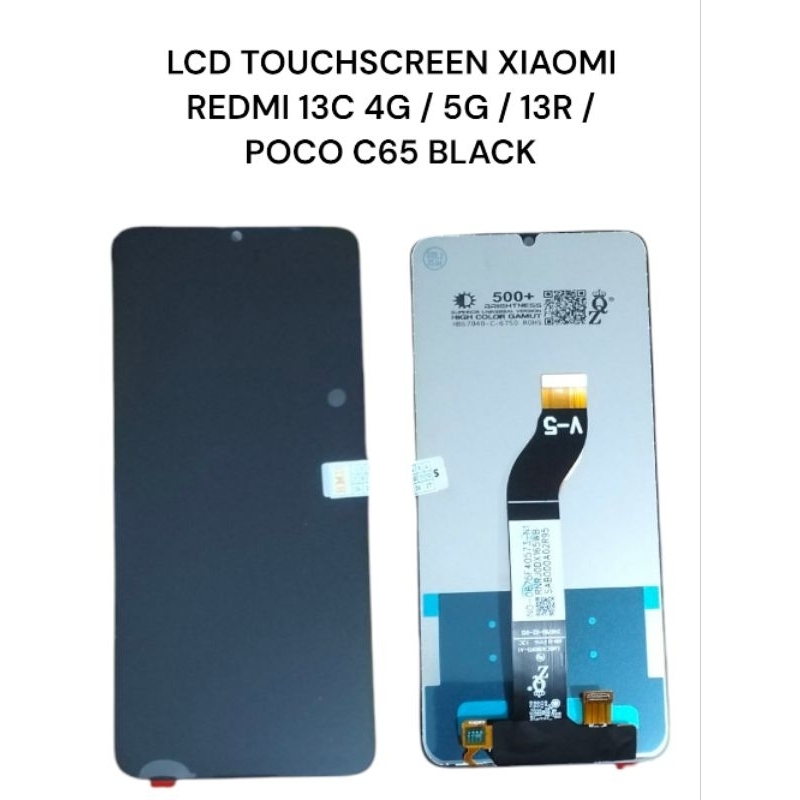 Jual LCD TOUCHSCREEN XIAOMI REDMI 13C 4G / 5G / 13R / POCO C65 BLACK FULLSET BERGARANSI KWALITAS ...