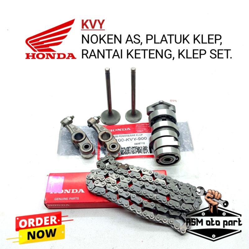 Jual Noken as, Platuk klep, Rantai keteng, Klep set HONDA (KVY) Beat ...