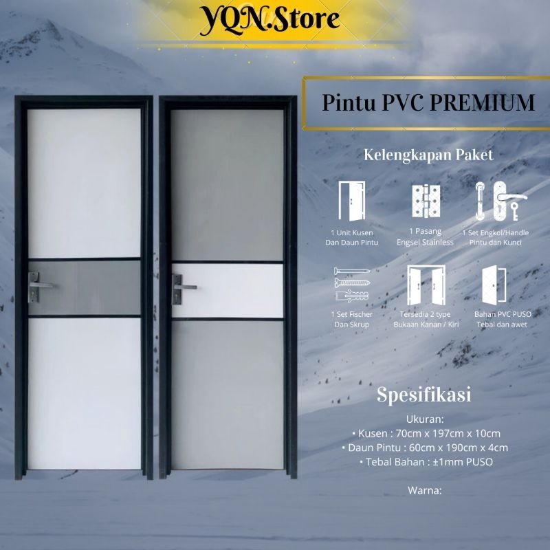 Jual Ready Pintu Kamar Mandi PVC Tebal Premium untuk Toilet WC ...