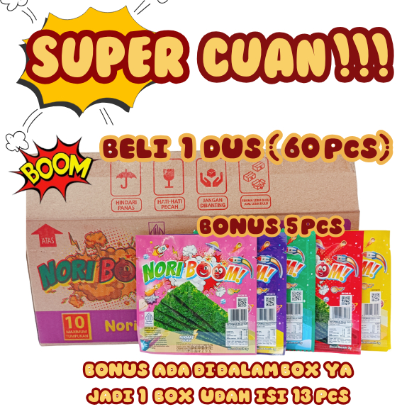 Jual PAKET HEMAT NORI BOOM (1 DUS 5 BOX) | NORIBOOM 5 RASA | Shopee ...