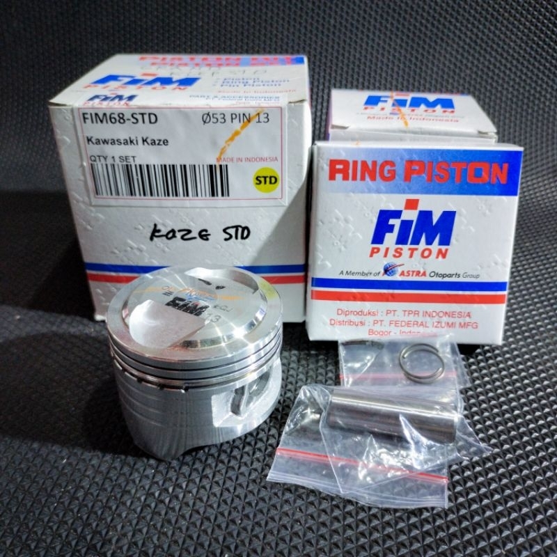 Jual Piston Seher FIM 53 Pen Pin 13 Custom Bubut dan Coak Klep Kustom ...