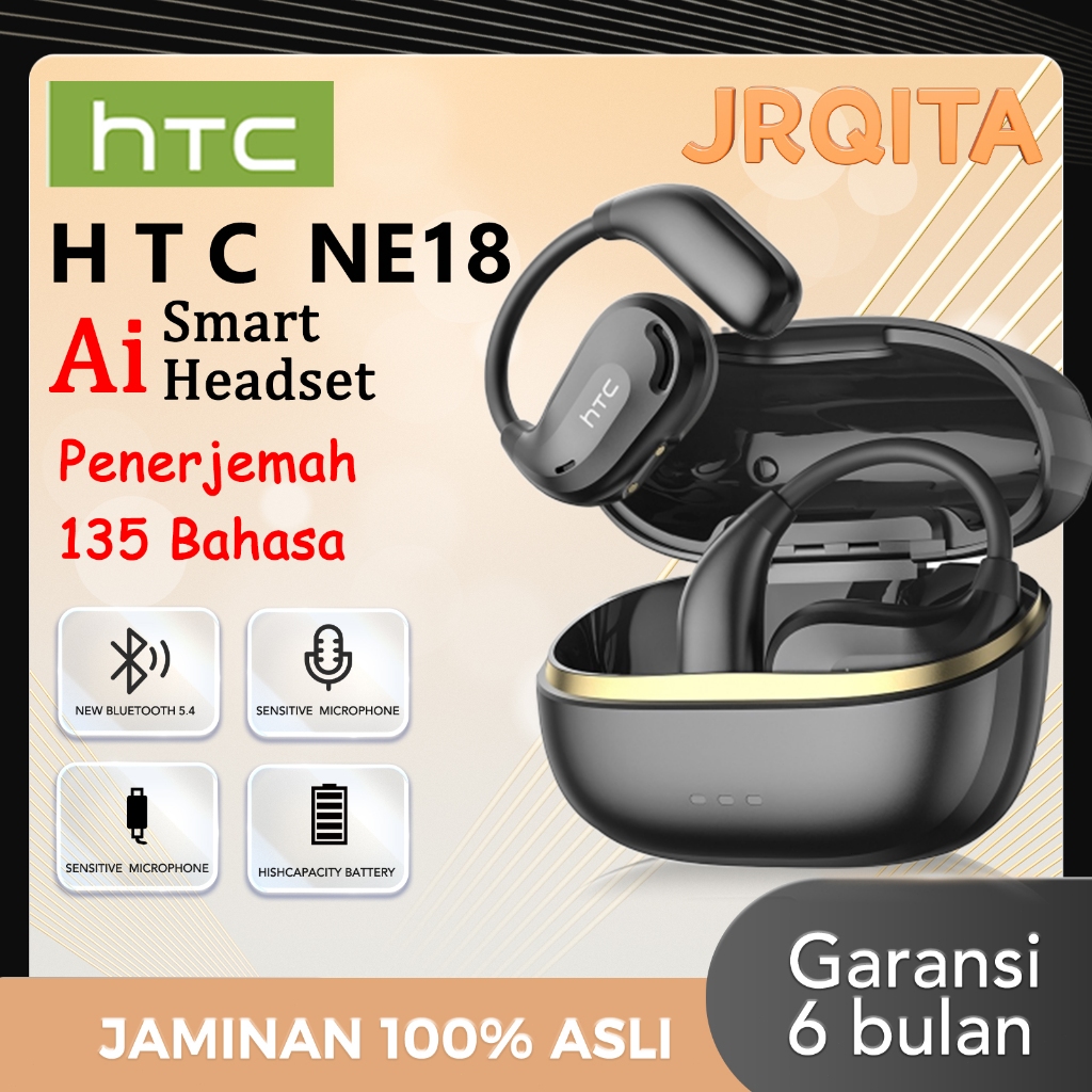 Jual HTC NE18 Earphone terjemahan AI dapat menerjemahkan 135 bahasa ...