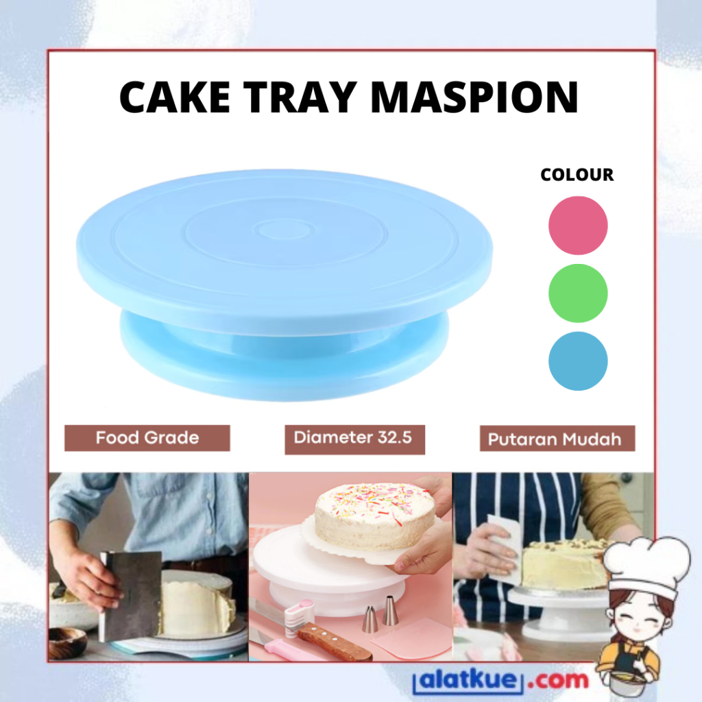 Jual Meja Putar Maspion Dekorasi Kue Cake Tray Turntable Meja Putar ...