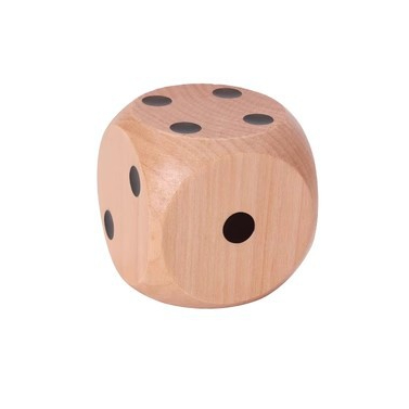 Jual Dadu Dice WOOD doff KAYU Coating Besar Jumbo sudut BULAT Warna ...