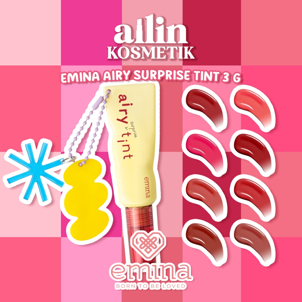 Jual AiLiN Emina Airy Surprise Tint 3 g + Keychain | Lip Tint ...