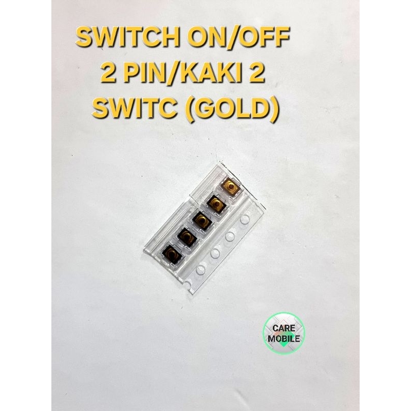 Jual SWITCH ON/OFF 2 PIN / 2 KAKI ( SWITCH WARNA GOLD ) HARGA TERTERA ...