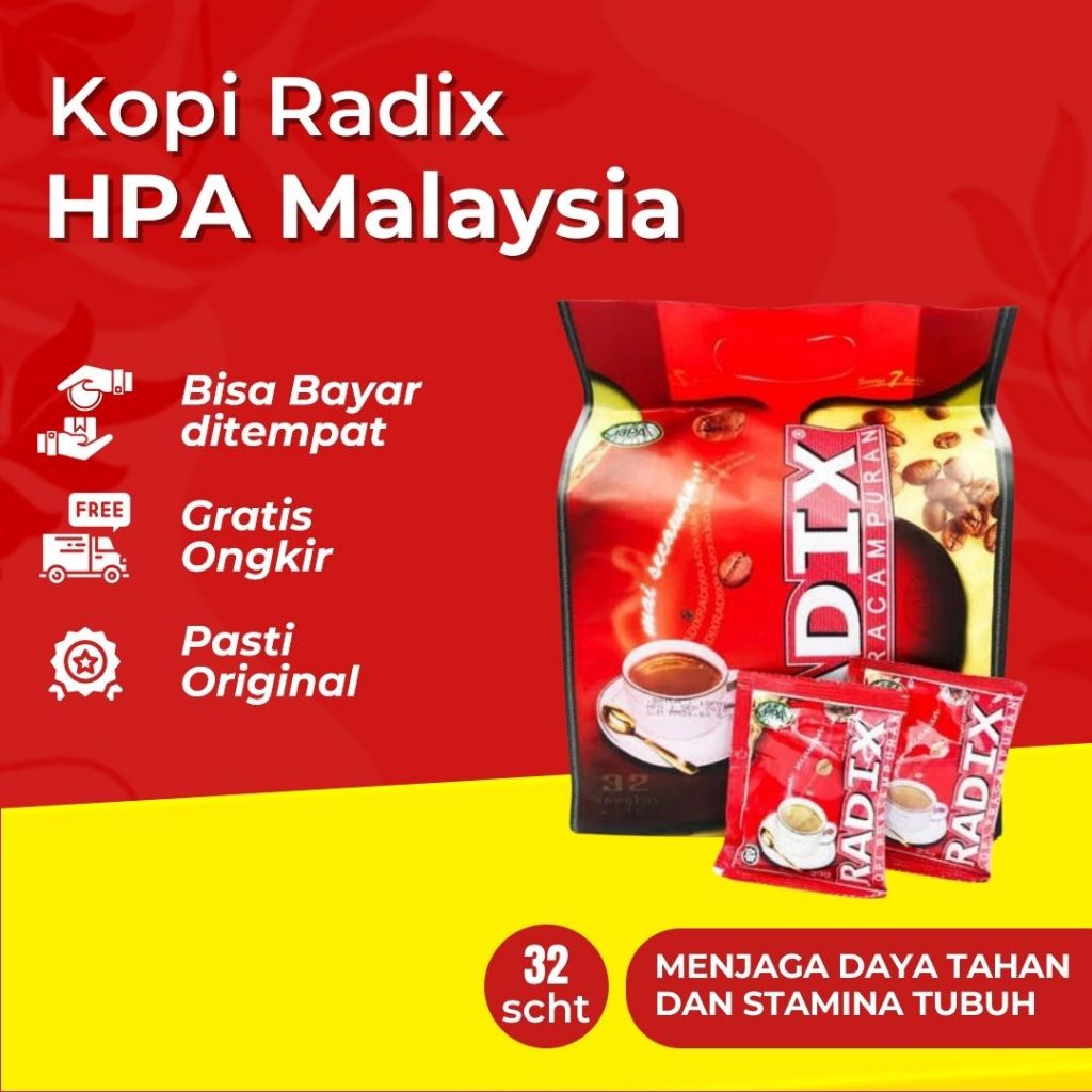 Jual Kopi Radix HPA Malaysia - 32sachet 100% Original | Shopee Indonesia