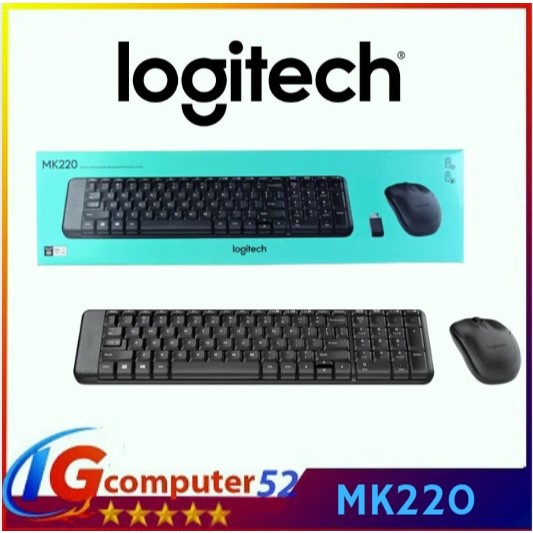 Jual Logitech MK 220 Wireless Combo keyboard + mouse | Shopee Indonesia