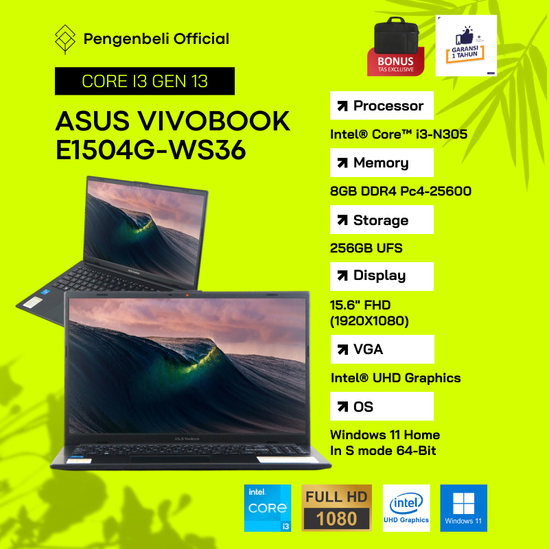 Jual Produk Terlaris Laptop Asus Intel Core i3-N305 / Ram 8GB DDR4 ...