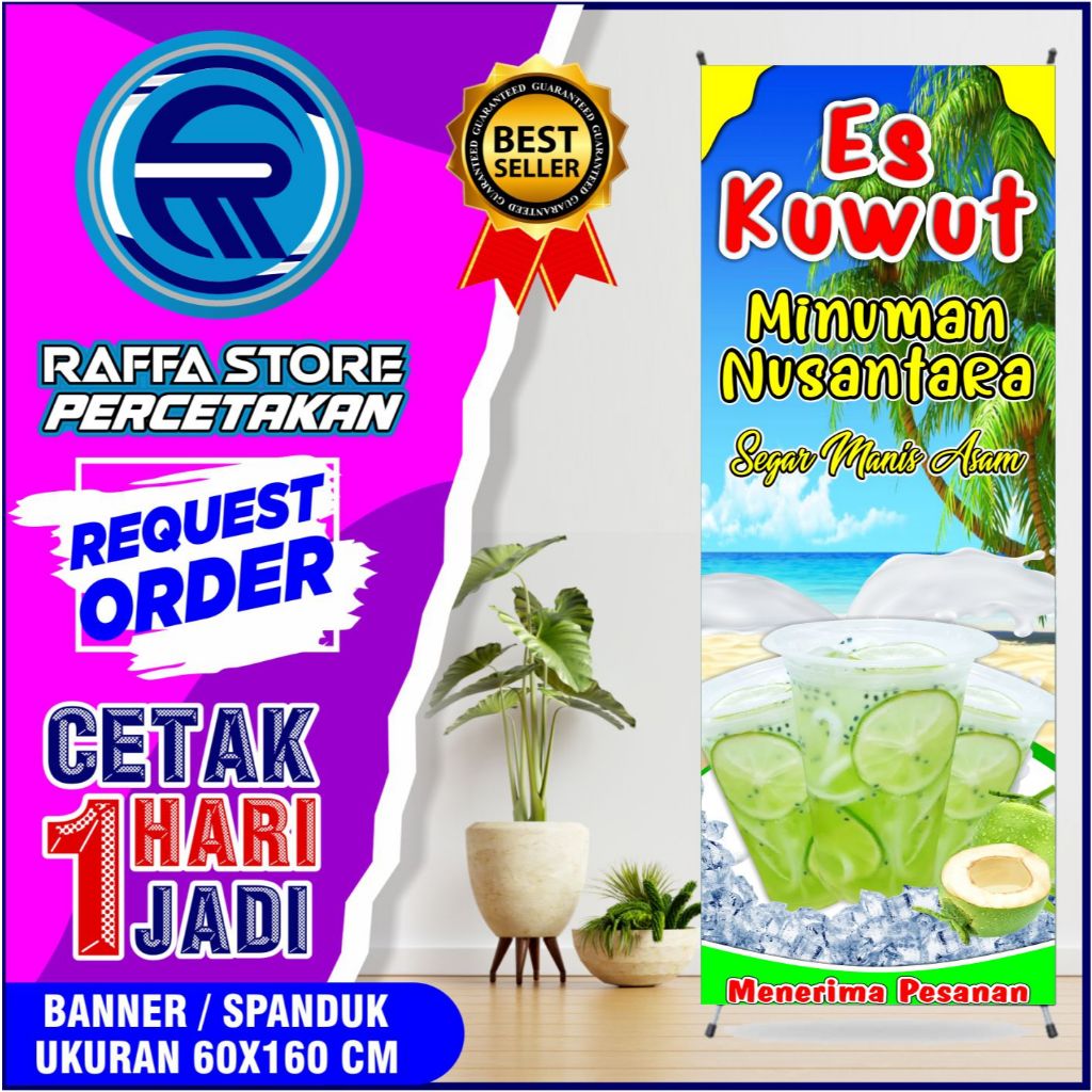 Jual Spanduk Banner Es Kuwut Minuman Nusantara Cetak 1 Hari Jadi ...