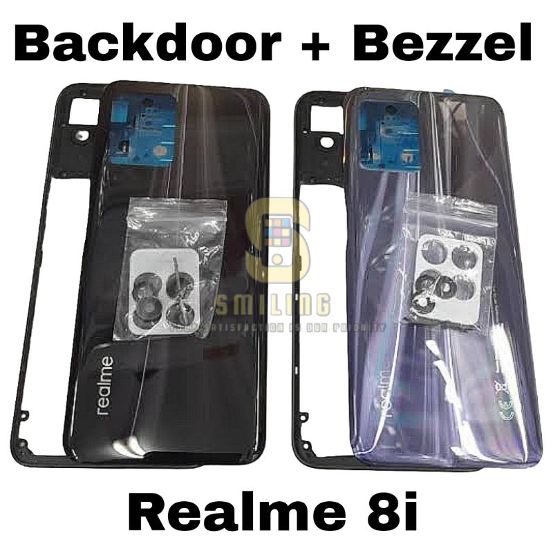 Jual BACK CASING HOUSING FULLSET BACKDOOR + BAZZEL REALME 8I BEZZEL ...