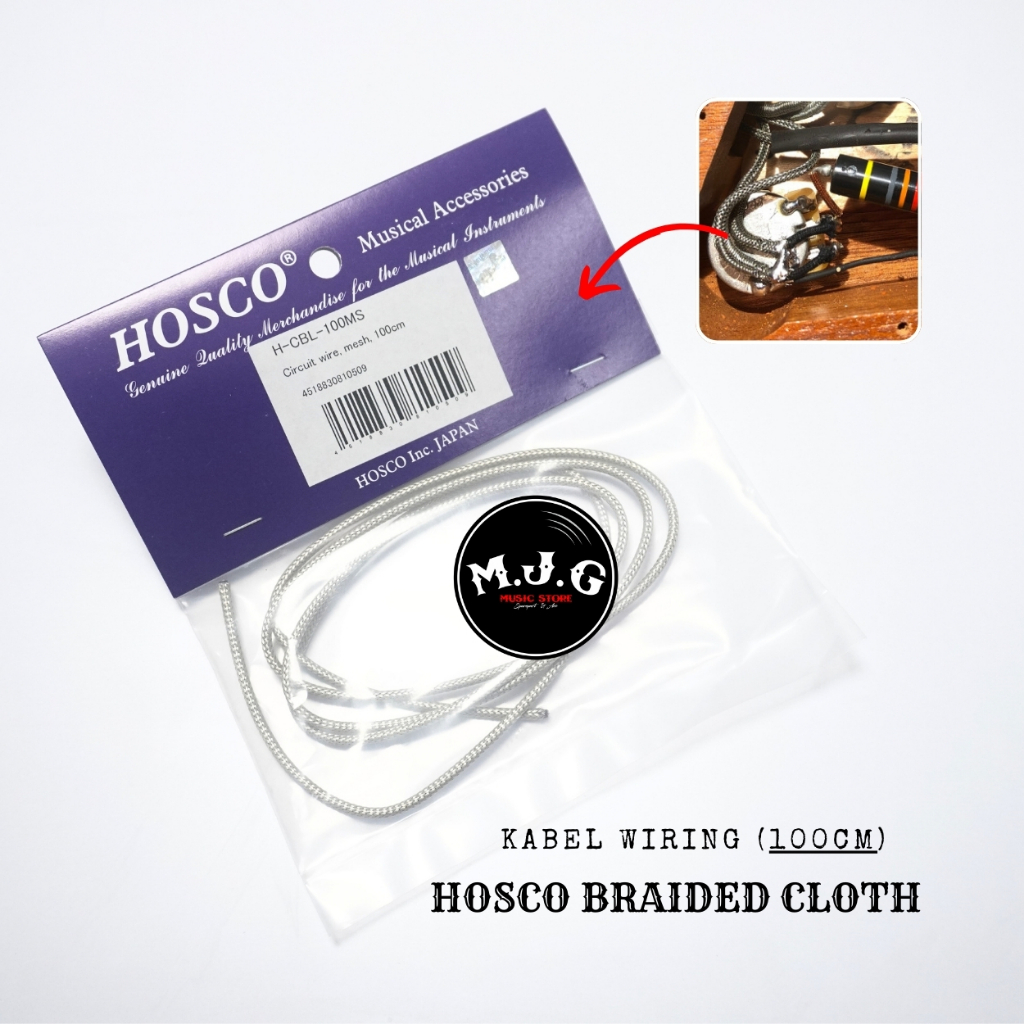 Jual kabel wiring pickup potensio gitar bass Hosco japan braided cloth ...