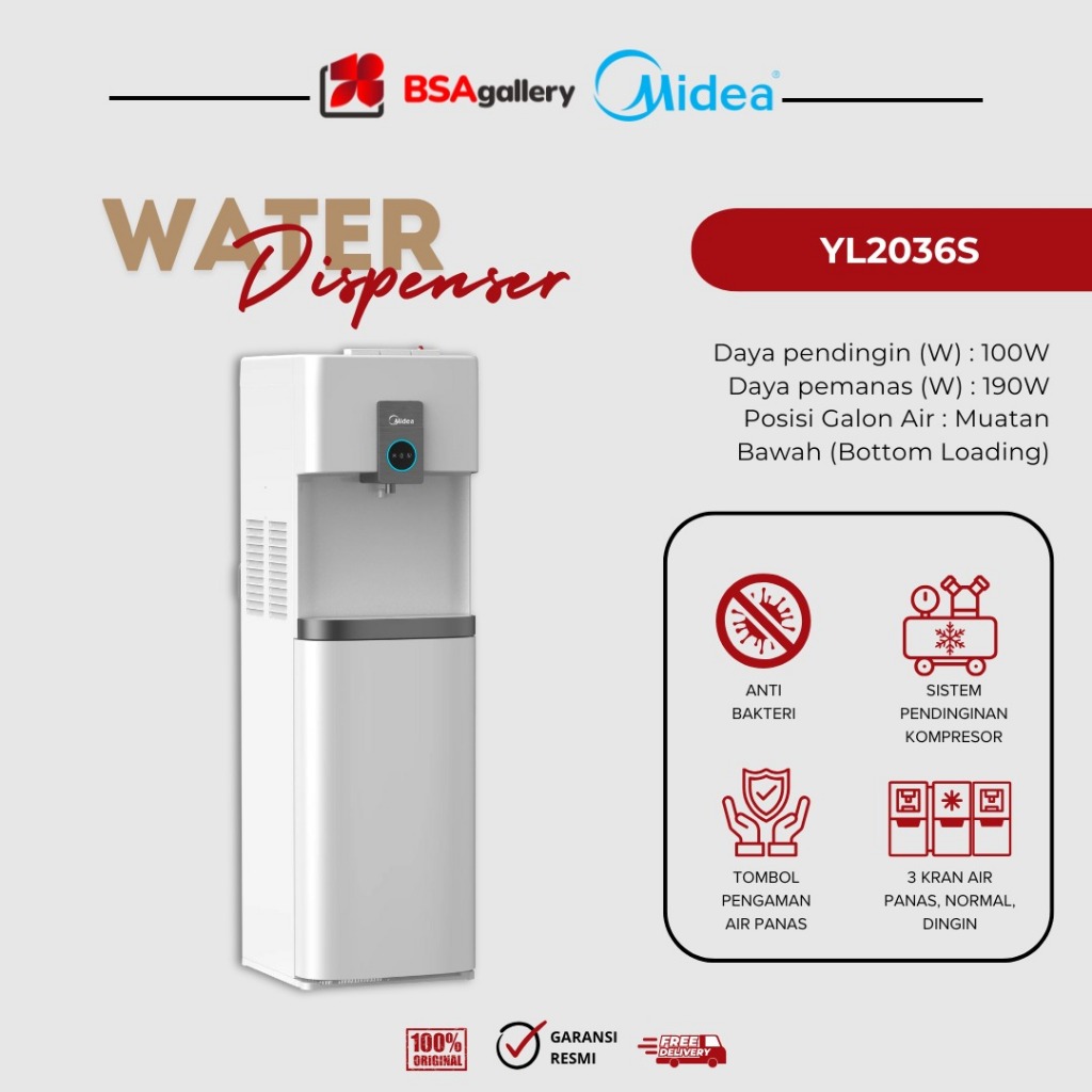 Jual Midea Water Dispenser Food Grade Material and Unique Light ...