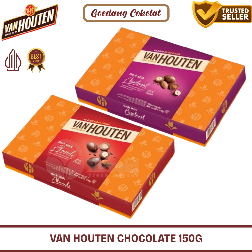 Jual Cokelat Van Houten Chocolate Bites Dark Chocolate Almond ...