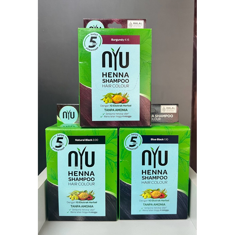 Jual NYU HENNA SHAMPOO (1 BOX isi 4) | Shopee Indonesia