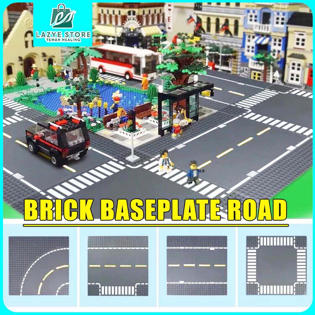 Jual Mainan Brick Base Plate Street Road Building Block 25,6x25,6 cm ...