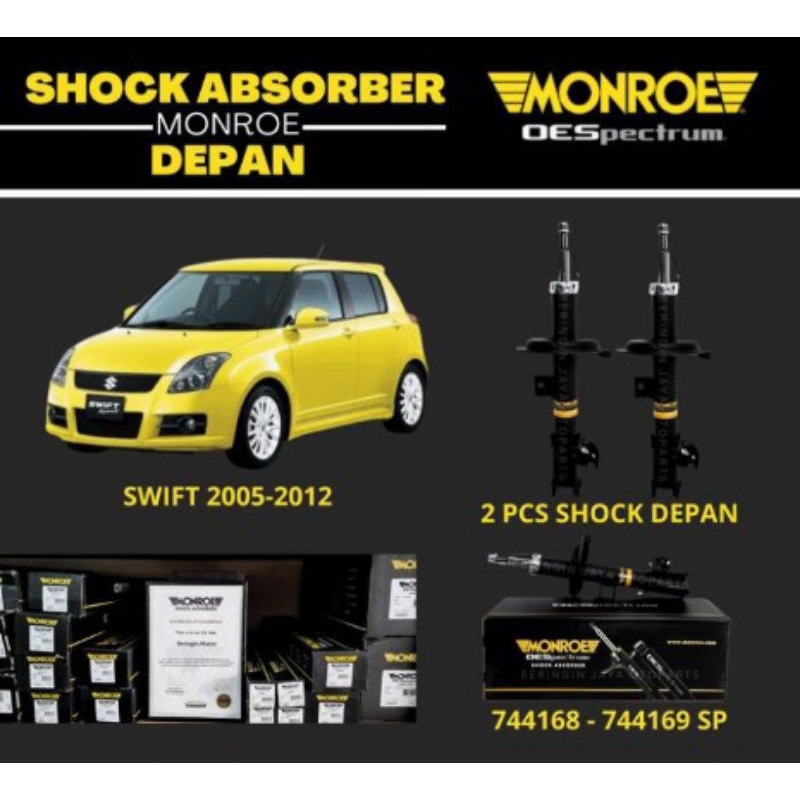 Jual shockbreaker shock mobil swift 2005-2012 depan monroe oe spectrum ...