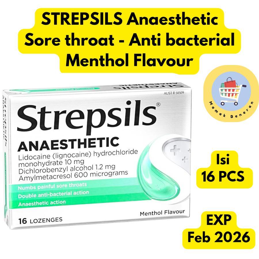 Jual Strepsils Anaesthetic Menthol isi 16 Lozenges untuk Sore throat ...
