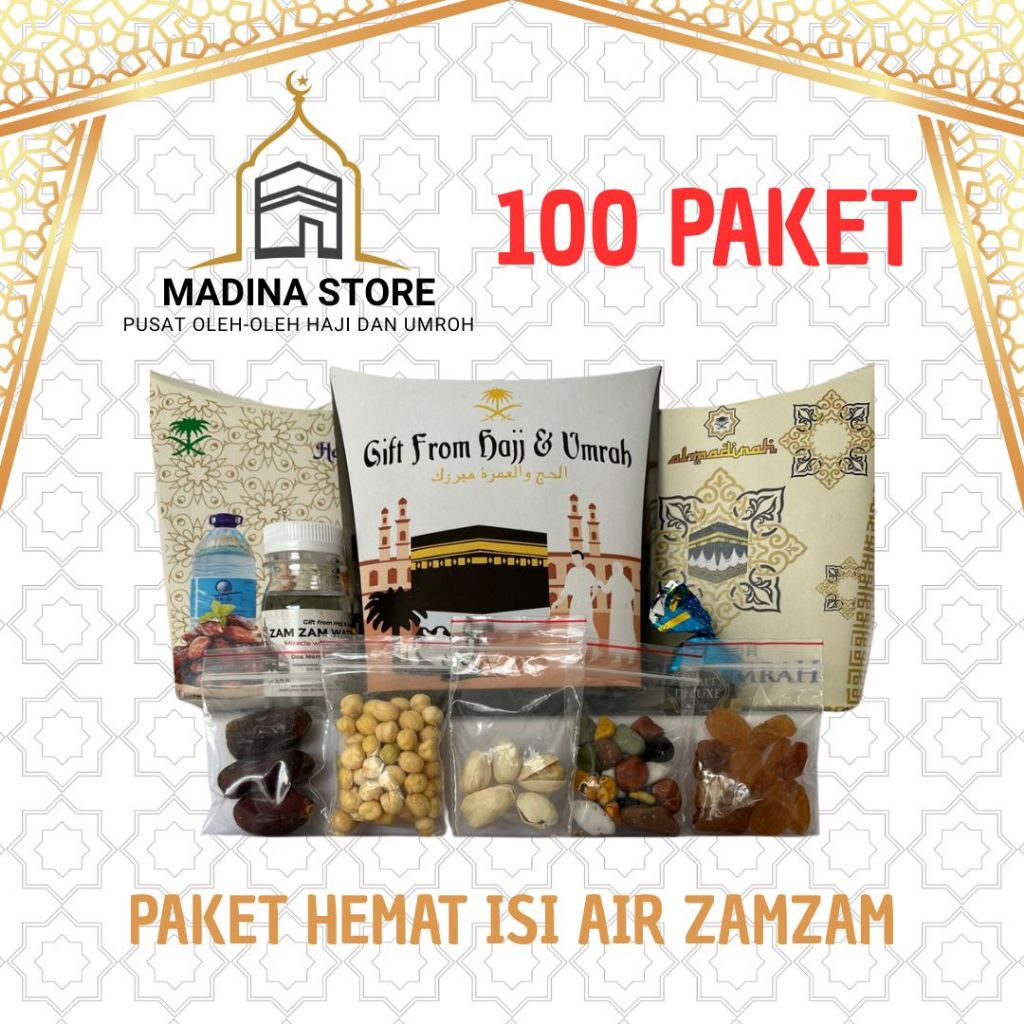 Jual Paket Hemat 100pcs Oleh-oleh Haji dan Umroh Paket 100 isi Air Zamzam | Shopee Indonesia