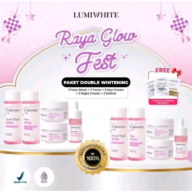 Jual New Lumiwhite Whitening 10 Pcs And Facial Wash Brightening ...