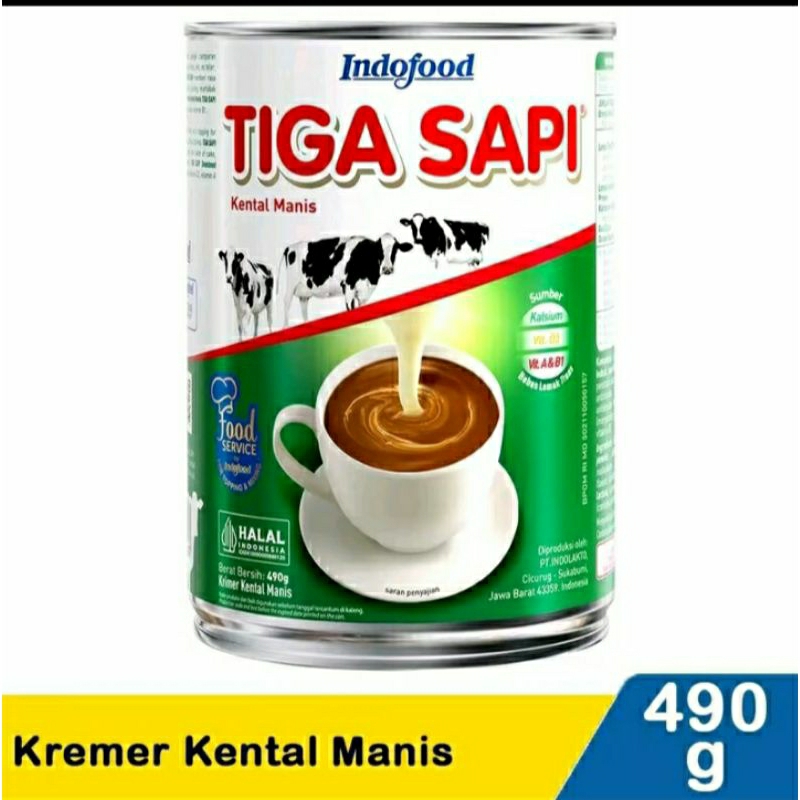 Jual Susu Kental Manis Tiga Sapi 490gr - Rasa Manis Gurih | Susu Kaleng ...