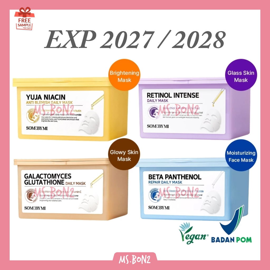 Jual BPOM Daily Mask 30pc Yuja Niacin / Retinol Intense / Galactomyces ...