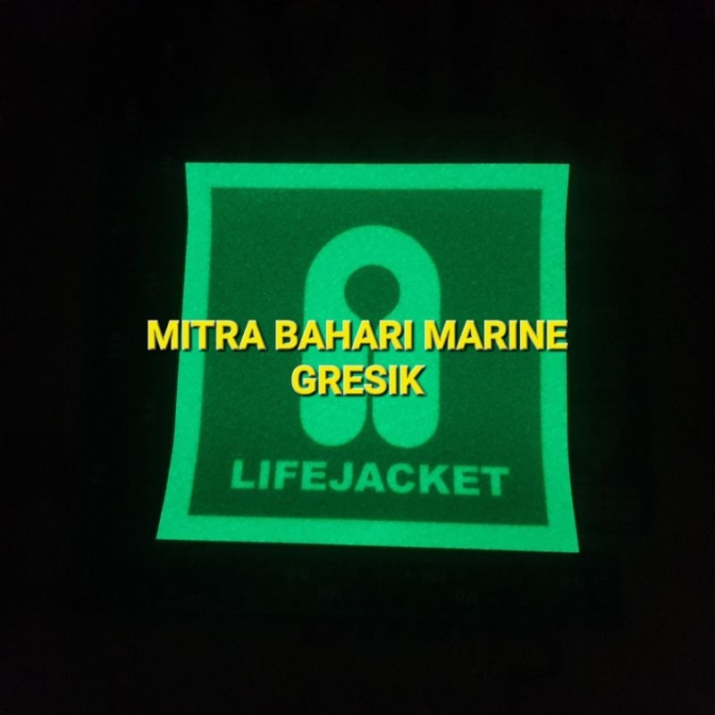 Jual Stiker IMO Symbol IMPA 334110 Lifejacket Ukuran 15x15cm Glow In ...