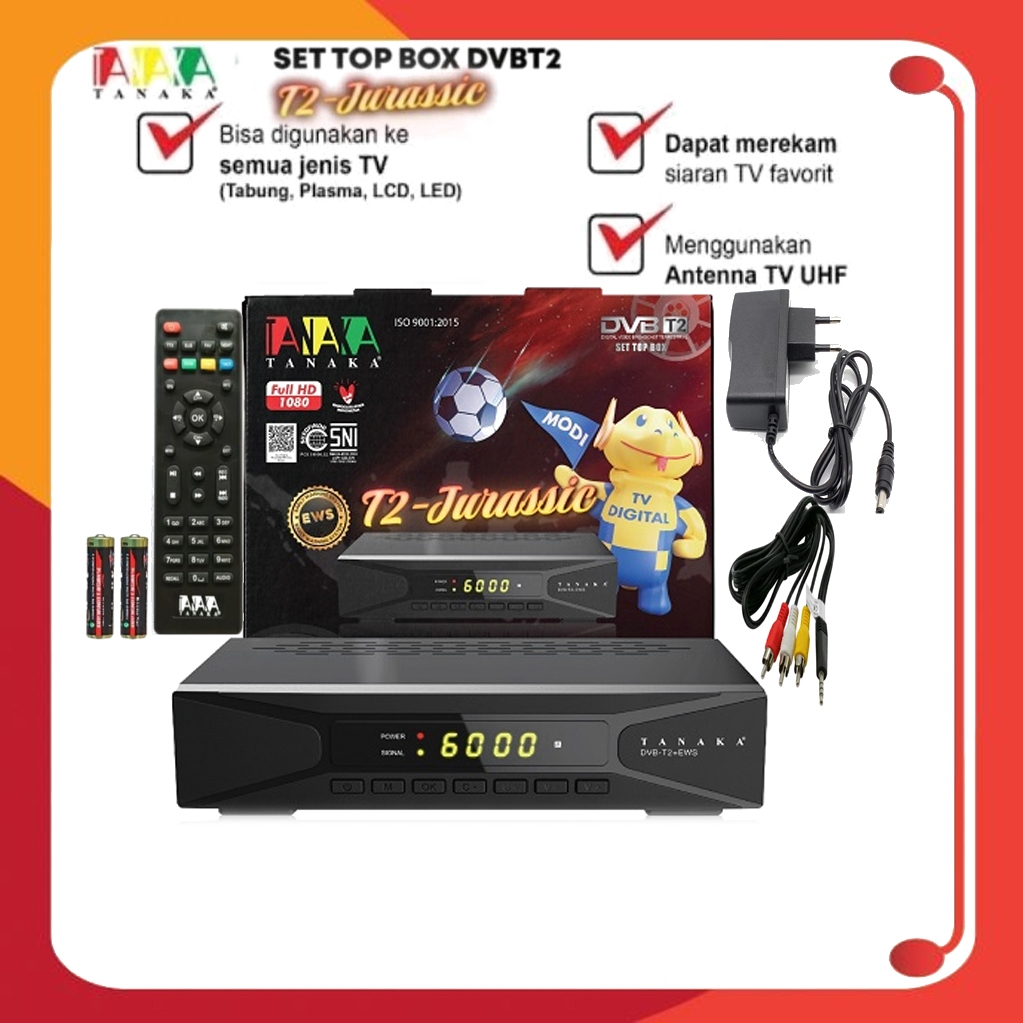 Jual SET TOP BOX DVBT2 TANAKA STB / Set Top Box Tanaka jurasic | Shopee ...