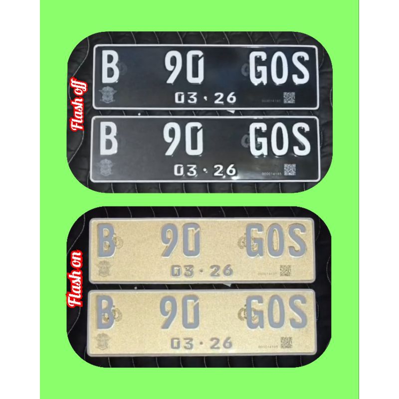 Jual plat mobil reflektif barcode QR warna hitam Sepasang | Shopee ...