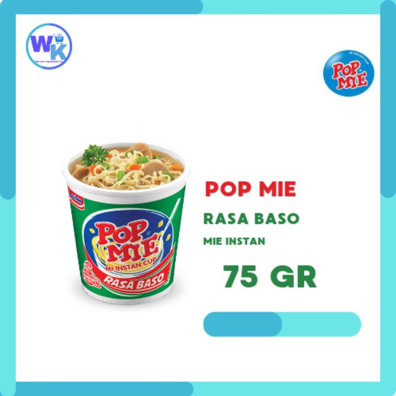 Jual Pop Mie Rasa Baso 75g – 1 Karton Isi 24 Cup | Mi Instan Cup ...