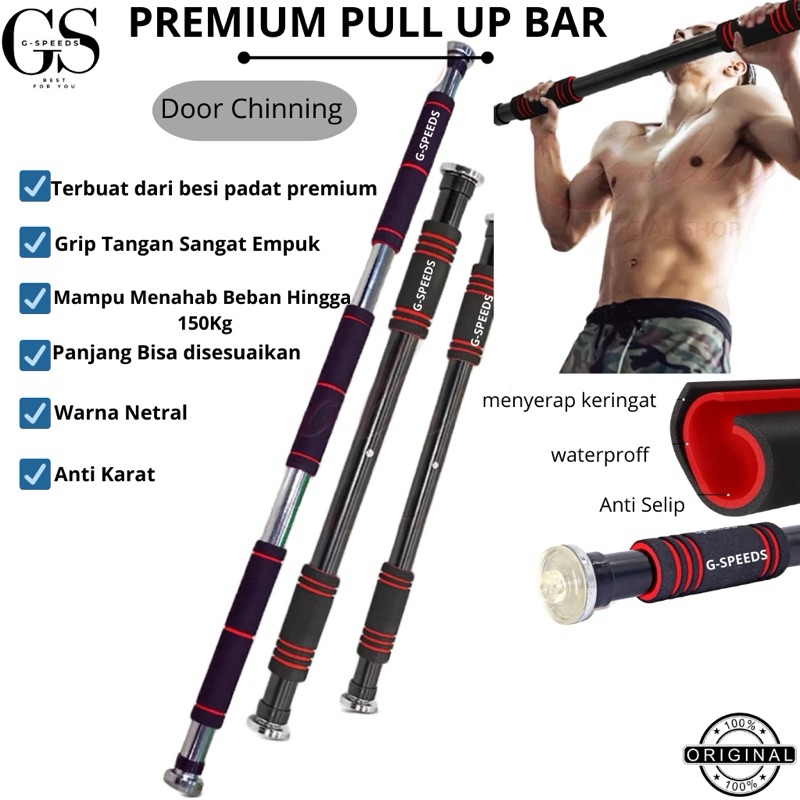 Jual G-SPEEDS Pull Up Bar atau Door Chinning Bar Untuk pembentukan otot ...