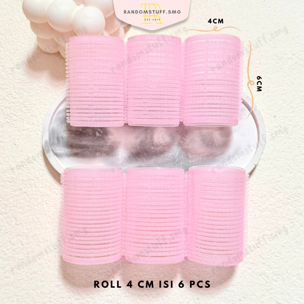 Jual 6 PCS ROLL RAMBUT 4 CM TERMURAH ROLL RAMBUT JUMBO | Shopee Indonesia
