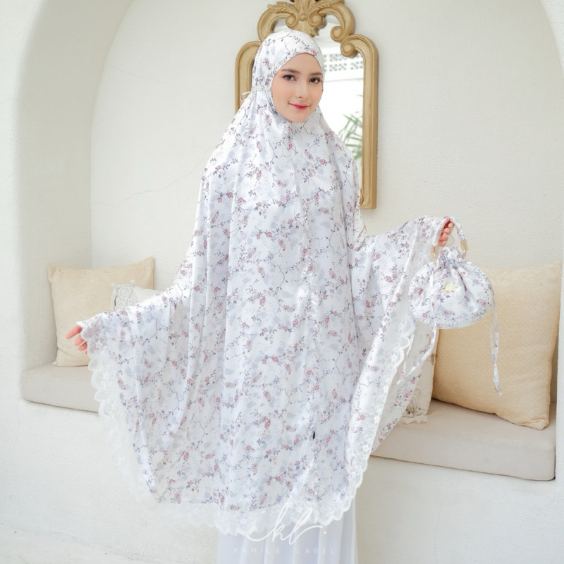 Jual KAMILA LABEL - Mukena Dewasa Armani Silk 2 In 1 Renda Premium ...