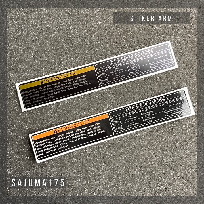 Jual Stiker Spesifikasi Arm Kawasaki W175 | Shopee Indonesia