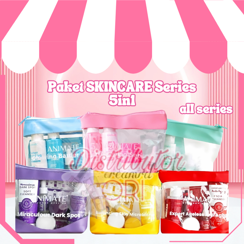 Jual ANIMATE Paket SKINCARE Series 5in1 - Whitening | Glowing | Acne ...