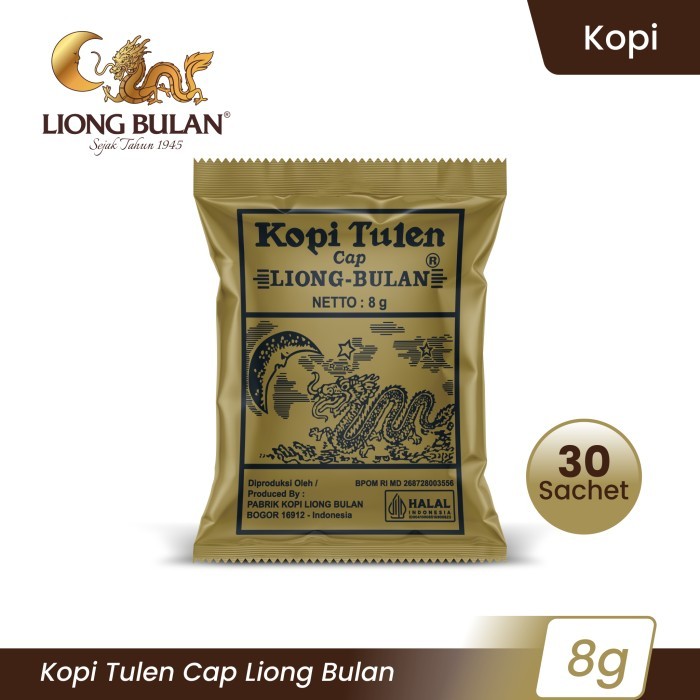 Jual LIONG Kopi Liong Tanpa Gula ( 1 Bungkus 30 pcs Ukuran Kecil 8 Gram ...