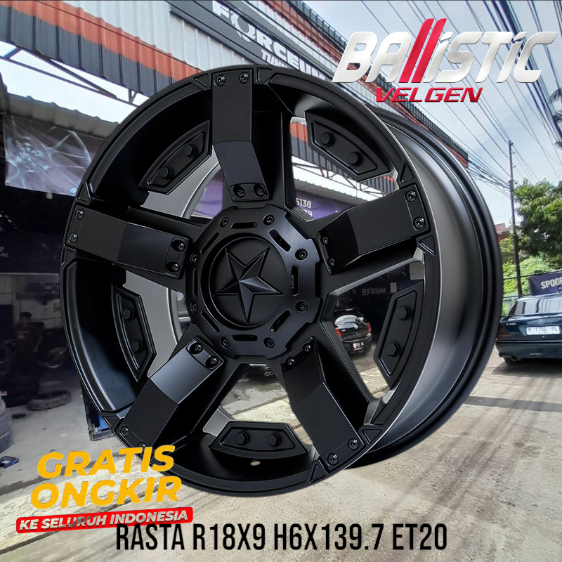 Jual Velg Mobil Racing HSR RASTA Ring 18 Lebar 9 Untuk Blazer Terano Triton Mazda BT50 Pregio ...