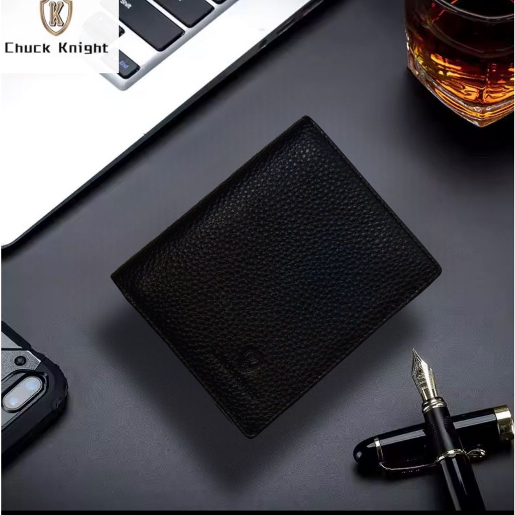 Jual Chuck Knight Dompet Lipat Pria Kulit Asli Leather Original Hitam ...