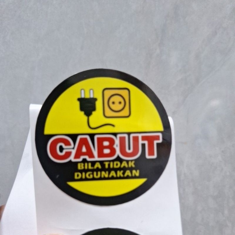 Jual Stiker Cutting Bulat Cabut Listrik Jika Tidak Digunakan, stiker Hemat Listrik | Shopee ...