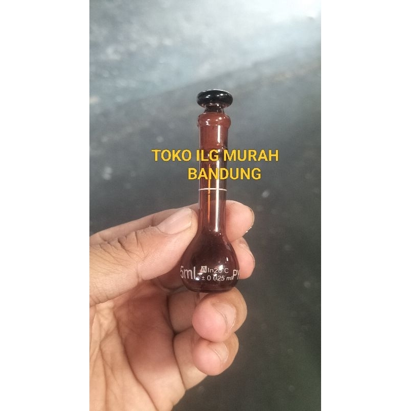 Jual labu ukur 5ml full amber/full coklat pyrex | Shopee Indonesia
