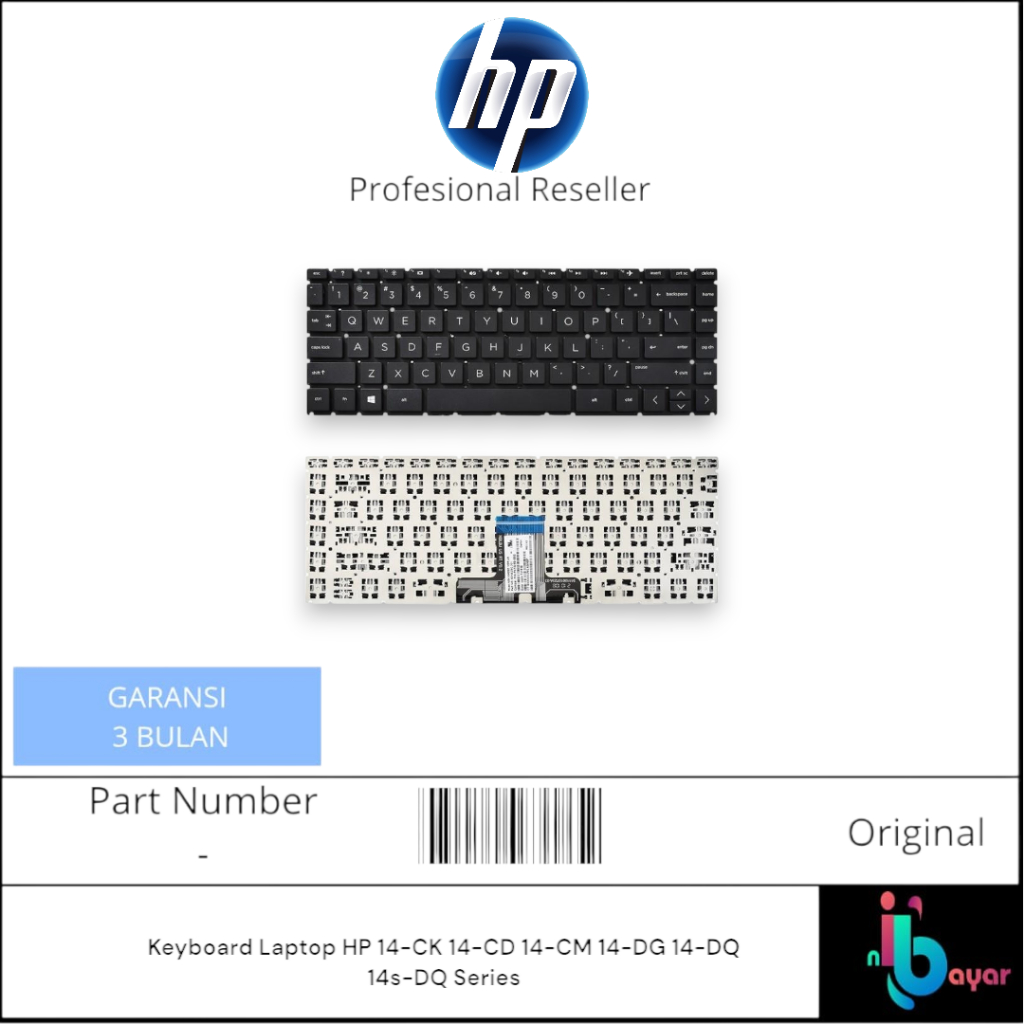 Jual Keyboard Laptop HP 14-CK 14-CD 14-CM 14-DG 14-DQ 14s-DQ Series ...