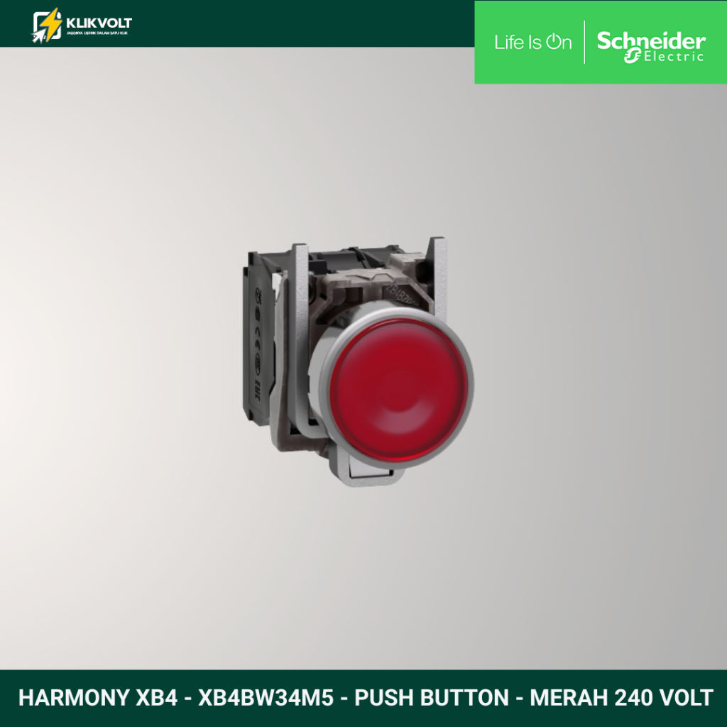 Jual HARMONY XB4 - XB4BW34M5 - PUSH BUTTON - MERAH 240 VOLT | Shopee ...