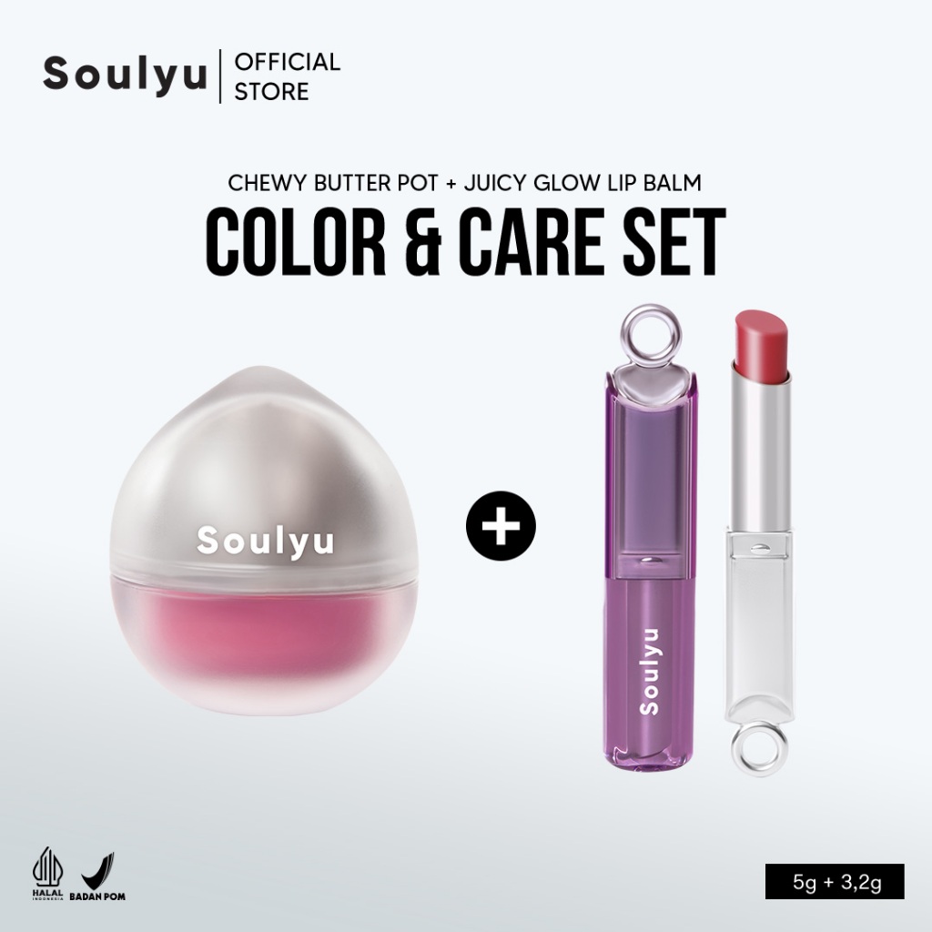 Jual SOULYU Color & Care Set - Chewy Butter Pot & Juicy Glow Lip Balm ...