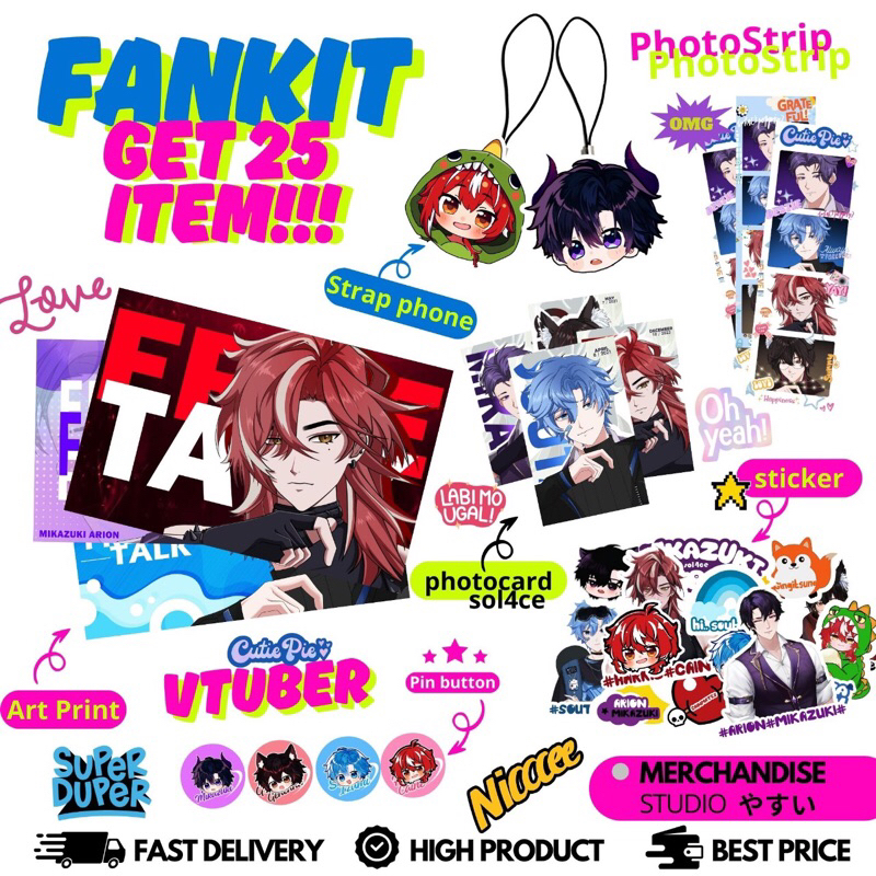 Jual YMS2 - MINI FANKIT VTUBER FREEBIES GIFT BOX SOL4CE HAMPERS VTUBER ...