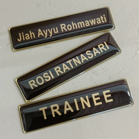 Jual Name Tag Papan Nama Dada Nametag Gold Silver Peniti Magnet Paku ...