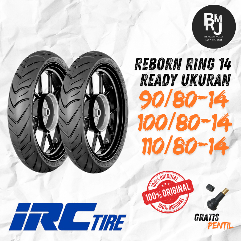 Jual SEPASANG / SATUAN BAN MOTOR MATIC IRC REBORN RING 14 DEPAN ...