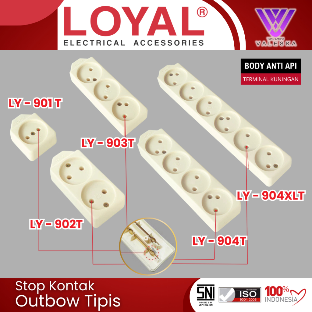 Jual LOYAL Stop Kontak Tipis Colokan Listrik Tanpa Kabel | Shopee Indonesia